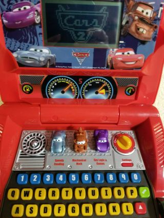 Vtech Disney Pixar Cars Lightning McQueen Learning Laptop Logic Reading ...