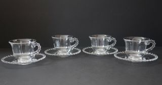 Vintage Imperial Glass CANDLEWICK CLEAR Cup & Saucer Set | #34554467
