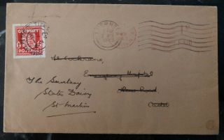 1942 Occupied Guernsey Channel Island WW2 Cover To St Peter Port ...
