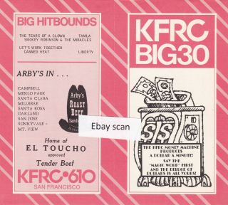 KFRC San Francisco Top 40 Radio Music Survey 237 12 - 21 - 70 Dave ...