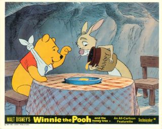 Winnie The Pooh And The Honey Tree Walt Disney Lobby Card Rabbit 1966 ...