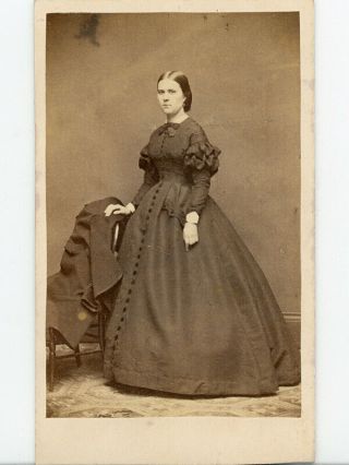 CIVIL WAR CDV YOUNG LADY BY JOHNSTON BROTHERS OF YORK CITY | #48083672