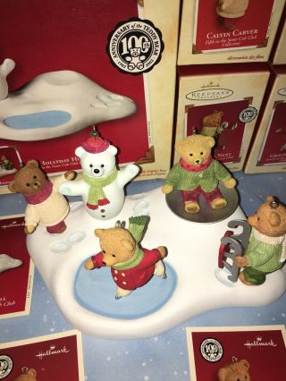 Hallmark Christmas Ornament Holiday Hill Complete Set Snow Cub Club ...