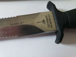 VINTAGE GERBER MARK II MILITARY KNIFE WITH SHEATH RARE 1985 | #48400927