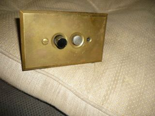 VINTAGE PUSH BUTTON LIGHT SWITCH DOUBLE POLE WITH PERKINS BRASS SWITCH ...