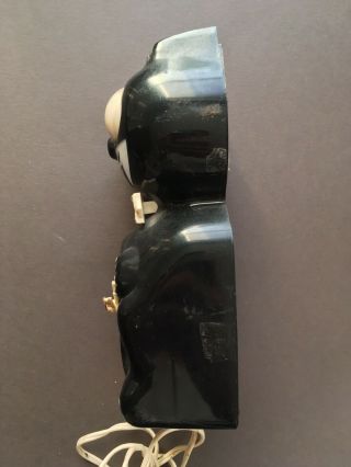 Vintage Black Jeweled Kit Cat Clock Model D8 | #49090921