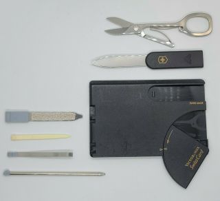 Victorinox Swiss Army Swiss Card Black Wallet Survival Tool With Knife ...