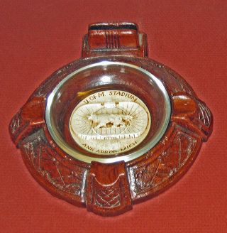 U Of M Wolverines Vintage Ashtray - Michigan Stadium, Ann Arbor - The ...