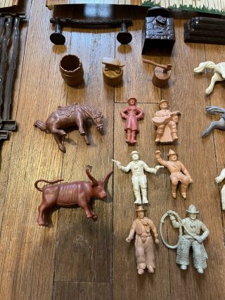 Vintage Marx Western Ranch Set With Figures, House And Accessories ...