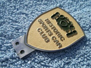 VINTAGE 1970s HISTORIC SPORTS CAR CLUB BADGE - CLASSIC HSCC GB MOTOR ...