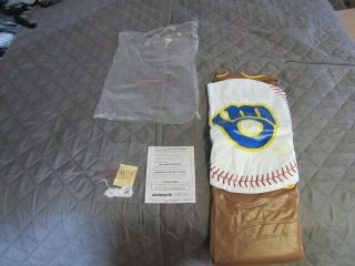MILLER LITE BEER MILWAUKEE BREWERS BALL GLOVE GIANT INFLATABLE BASEBALL ...