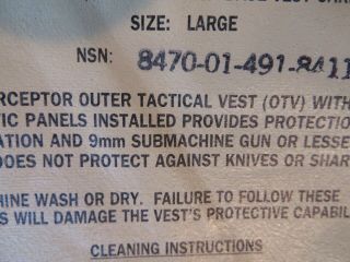 Unissued US Army Flak Jacket 3 Pattern Desert Vest Only. Size Large ...