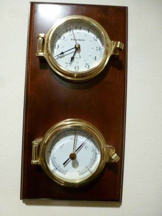 West Marine Desk Barometer And Clock | #50596147