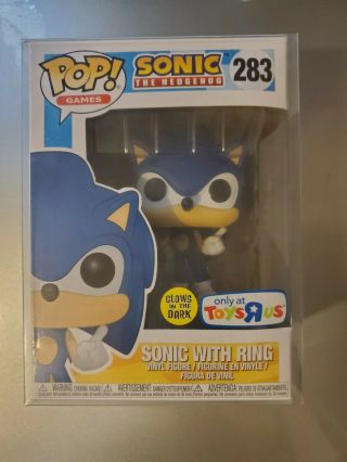Funko Pop Sonic The Hedgehog With Ring 283 Glow Toys R Us Exclusive ...