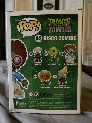 Funko Pop: Disco Zombie From Plants Vs Zombies Vaulted And Rare 03 ...