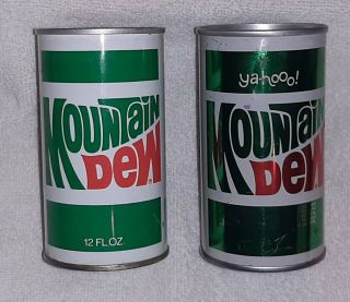 2 DIFFERENT MOUNTAIN DEW STEEL 120Z CANS EMPTY MORE TO FOLLO | #50720235