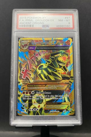 POKEMON ANCIENT ORIGINS PRIMAL GROUDON EX 97 HOLO FULL ART PSA 10 GEM ...