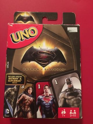 UNO Batman Vs Superman Edition Card Game DC Superhero 112 Cards | #33704692