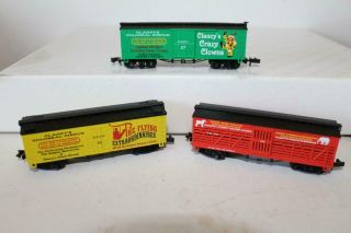 ROUNDHOUSE N SCALE CLANCY ' S COLOSSAL CIRCUS FREIGHT CAR SET (4 CARS ...