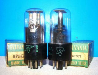 6P5GT NOS Sylvania Radio Guitar Audio Amplifier Vacuum Tubes 2 Valve ...