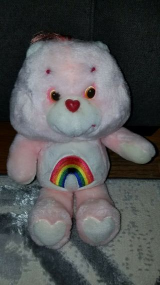 Vintage 1983 KENNER Cheer Bear CARE BEARS 13 " Pink Rainbow Care Bear ...