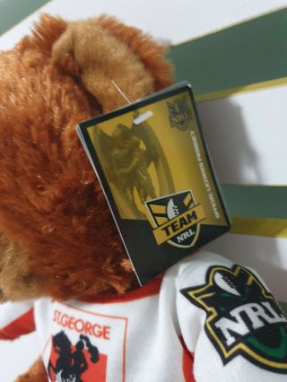 NRL ST GEORGE ILLAWARRA TEDDY BEAR PLUSH TOY KIDS SOFT TOY ABOUT 24CM ...