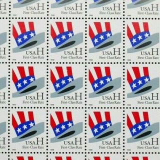 Uncle Sam Hat H First Class Rate Stamp Sheet Of 40 Scott 3260 | #62823468