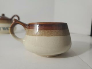 Vtg Tea For Two Teapot Set With You & Me Teacups Brown Tea Party Tea ...
