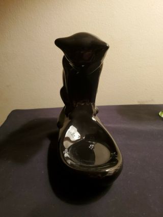 Vintage Royal Haeger Pottery Black Cat Fish Bowl Stand | #63647226