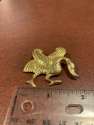 Vintage Signed Alva Museum Replicas Gold Tone Egyptian Goose Bird Pin ...